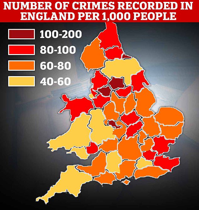 Most DANGEROUS areas in England and Wales revealed: Police data shows ...