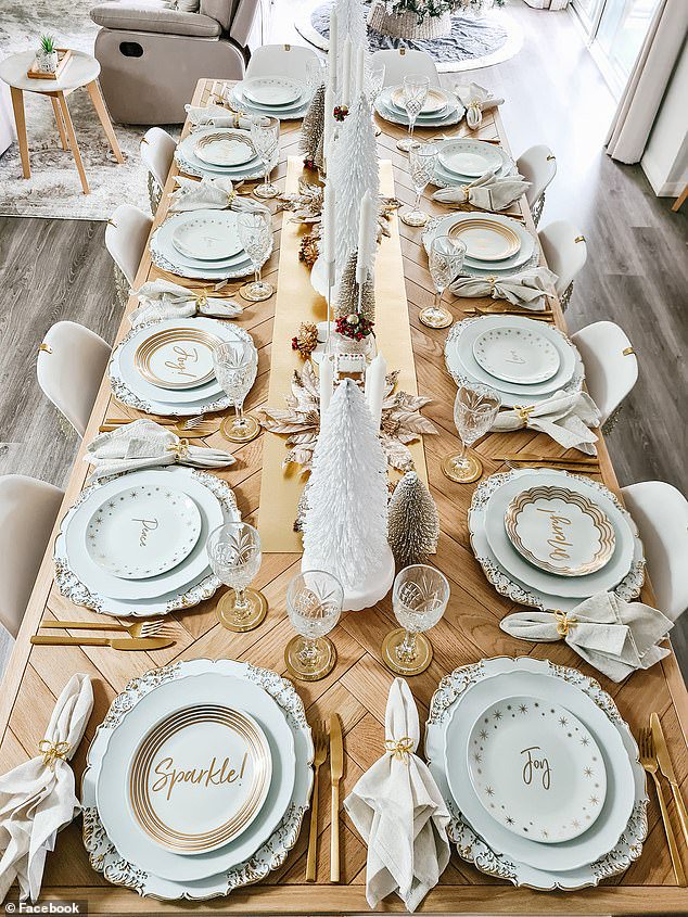 kmart christmas table setting