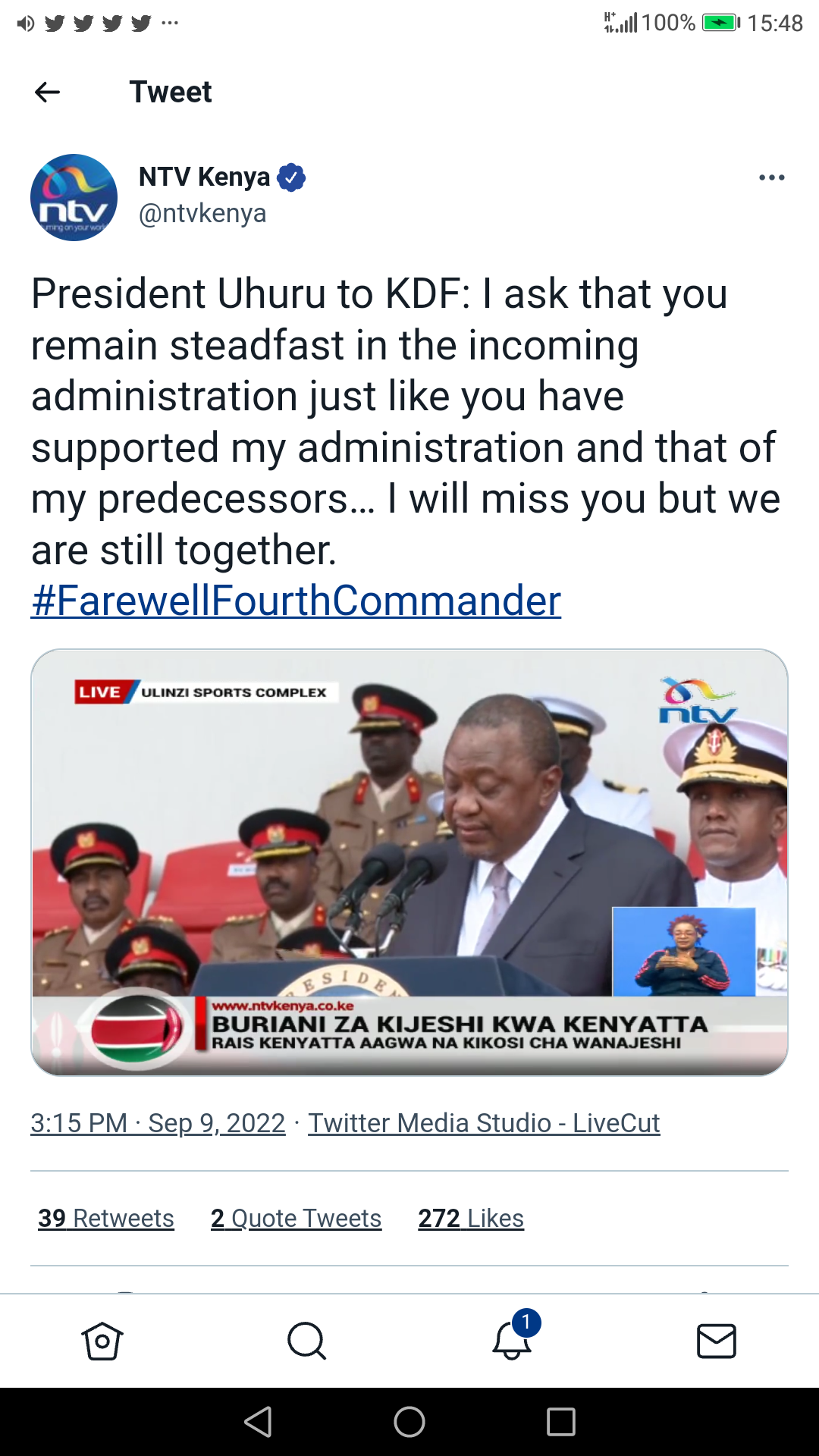 What Uhuru Told Military to Do to Ruto’s Government Immediately After He Is Sworn-In – Kenyan ...